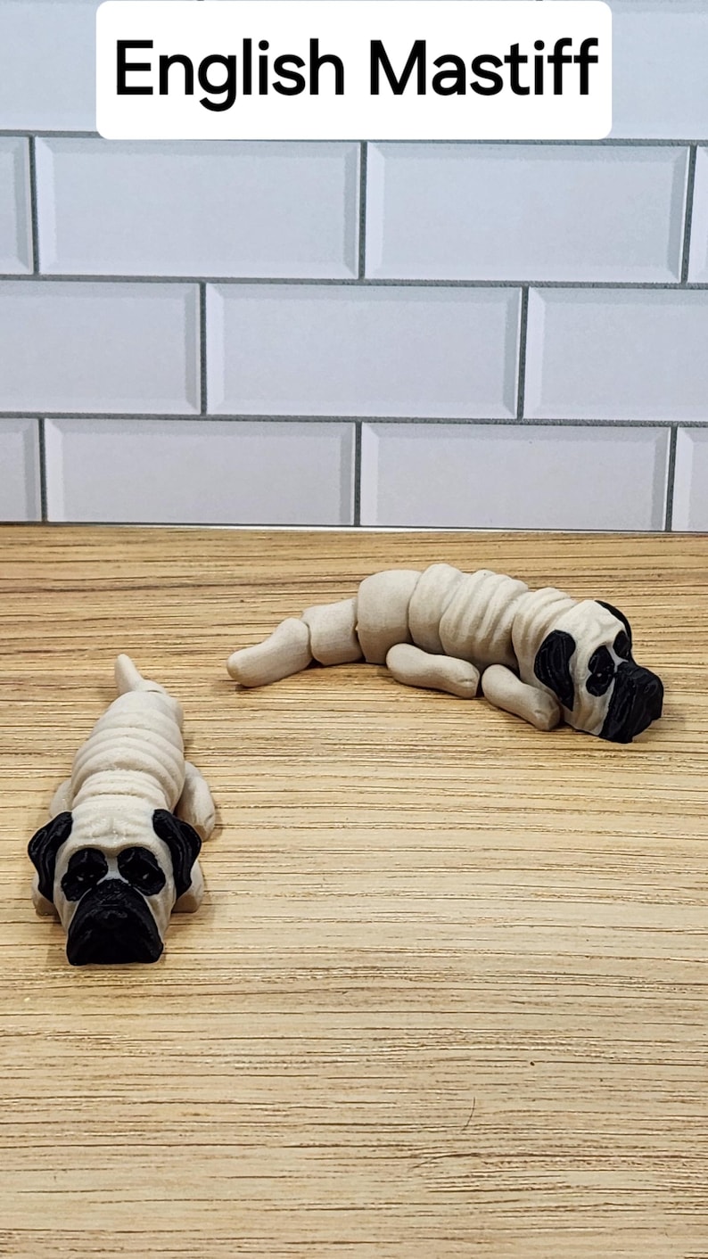 Articulated 3D Printed Dog Flexi Fidget - Set #2 | 7 Adorable Varieties ...