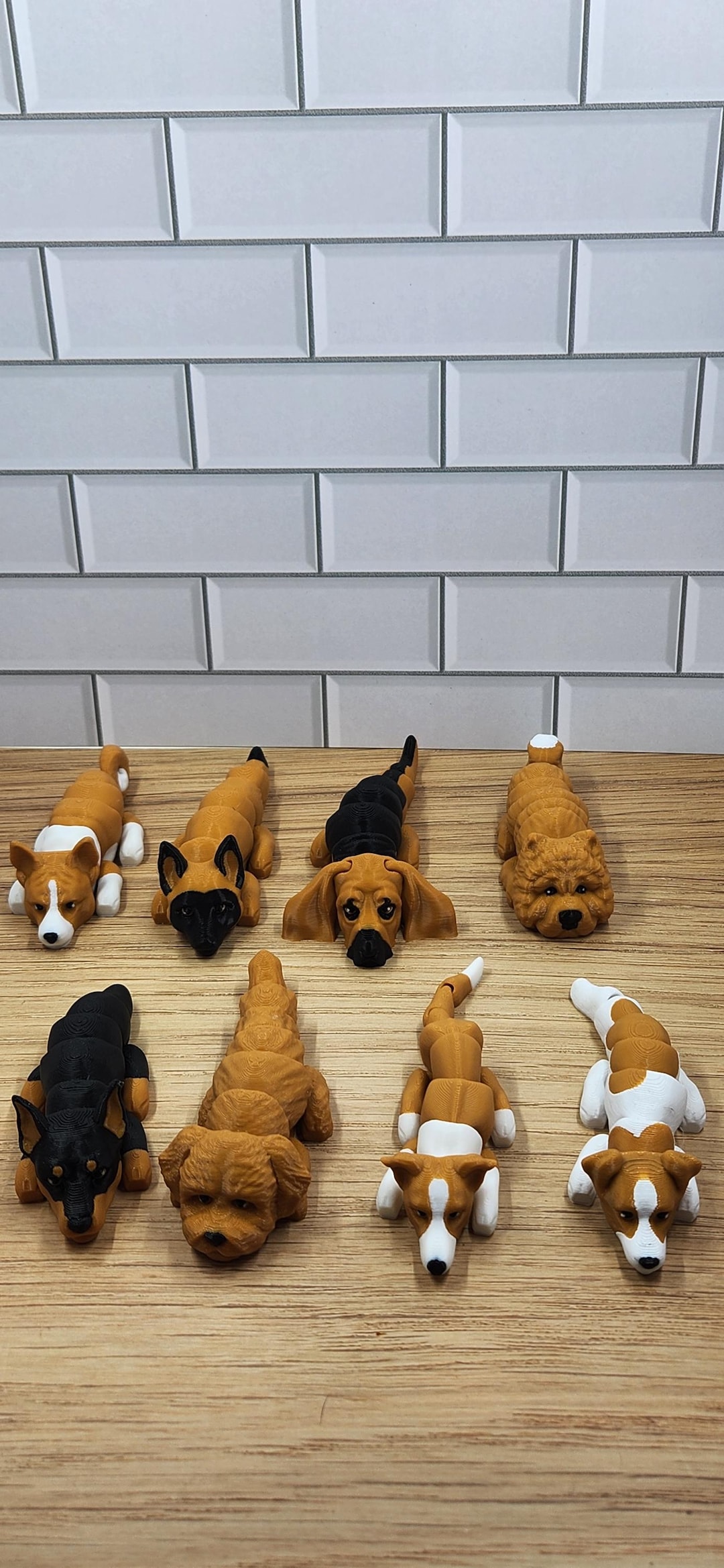 Articulated 3D Printed Dog Flexi Fidget - Set #5 | 8 Adorable Varieties ...