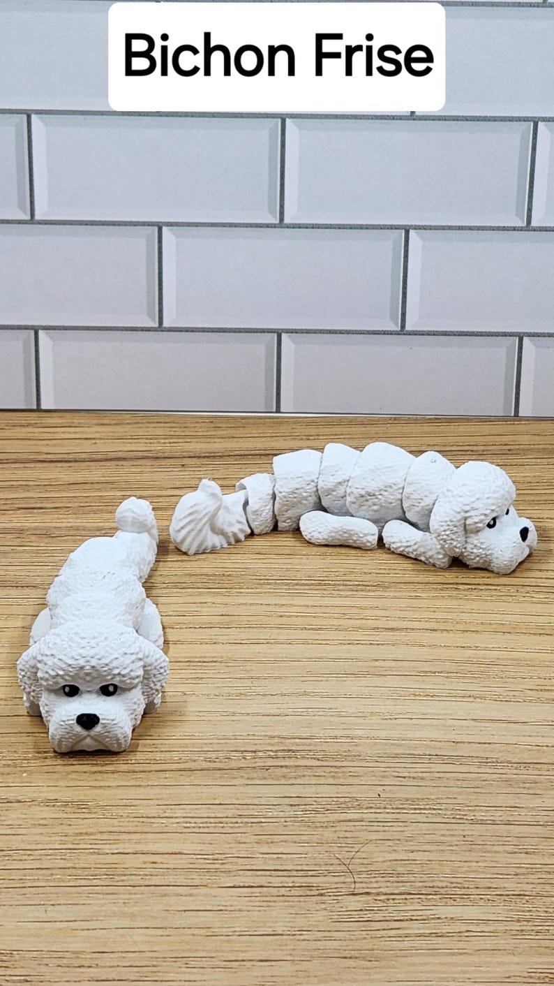Articulated 3D Printed Dog Flexi Fidget - Set #1 | 7 Adorable Varieties ...