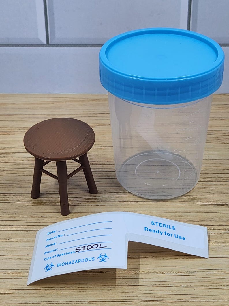 Stool Sample Gag Gift – Miniature 3D Printed Stool in Specimen ...
