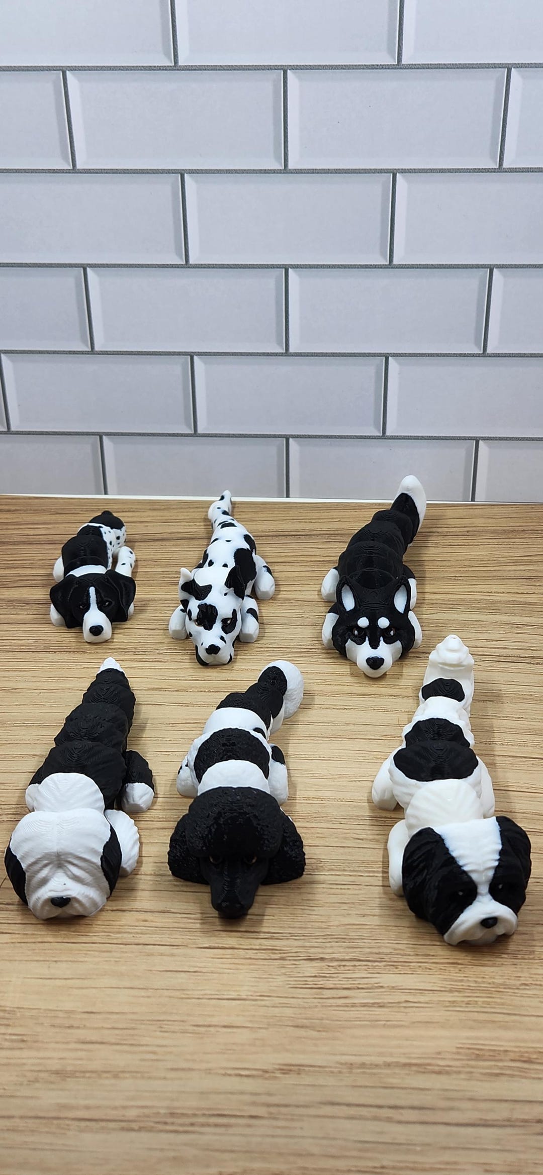 Articulated 3D Printed Dog Flexi Fidget - Set #8 | 6 Adorable Varieties ...