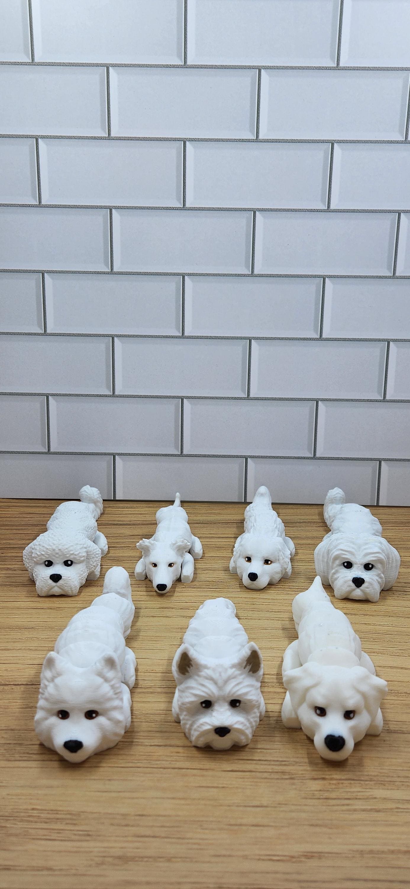 Articulated 3D Printed Dog Flexi Fidget Set 1 7 Adorable Varieties ...