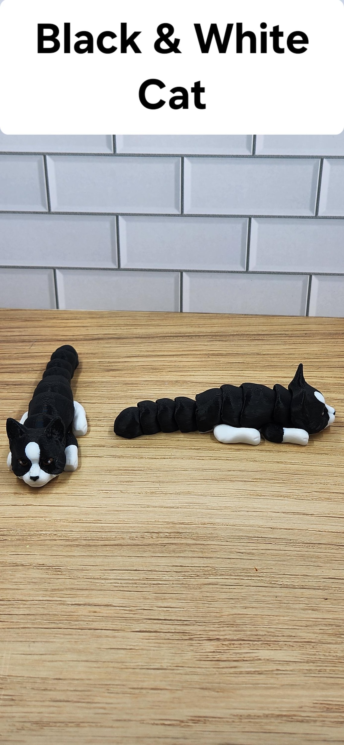 Articulated 3D Printed Cat Flexi Fidget - Set #1 | 7 Adorable Varieties ...