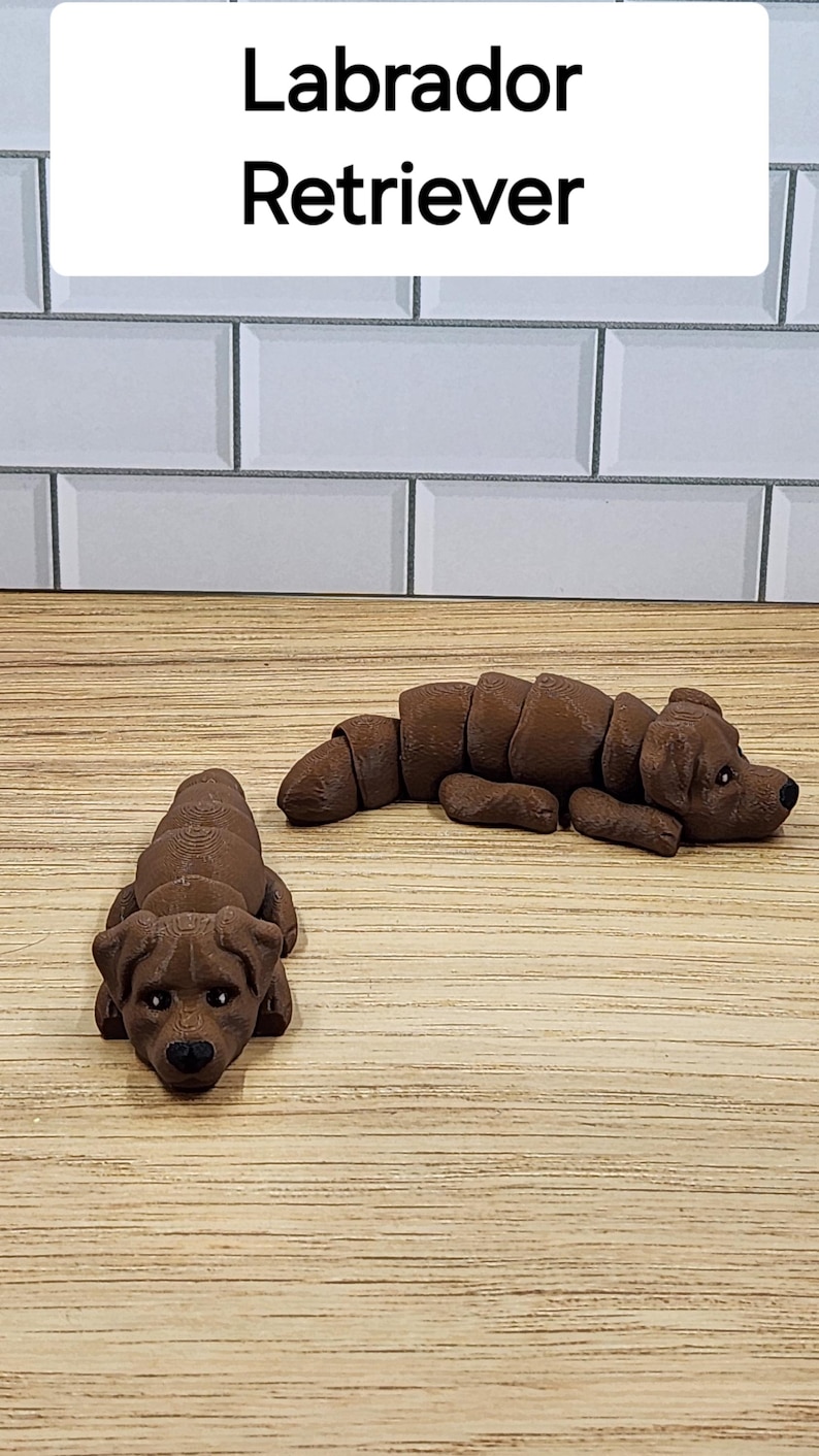 Articulated 3D Printed Dog Flexi Fidget - Set #3 | 4 Adorable Varieties ...