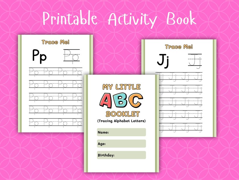 ABC Trace It Coloring Pages, Kids Artwork, Preschool Printable, Kids ...