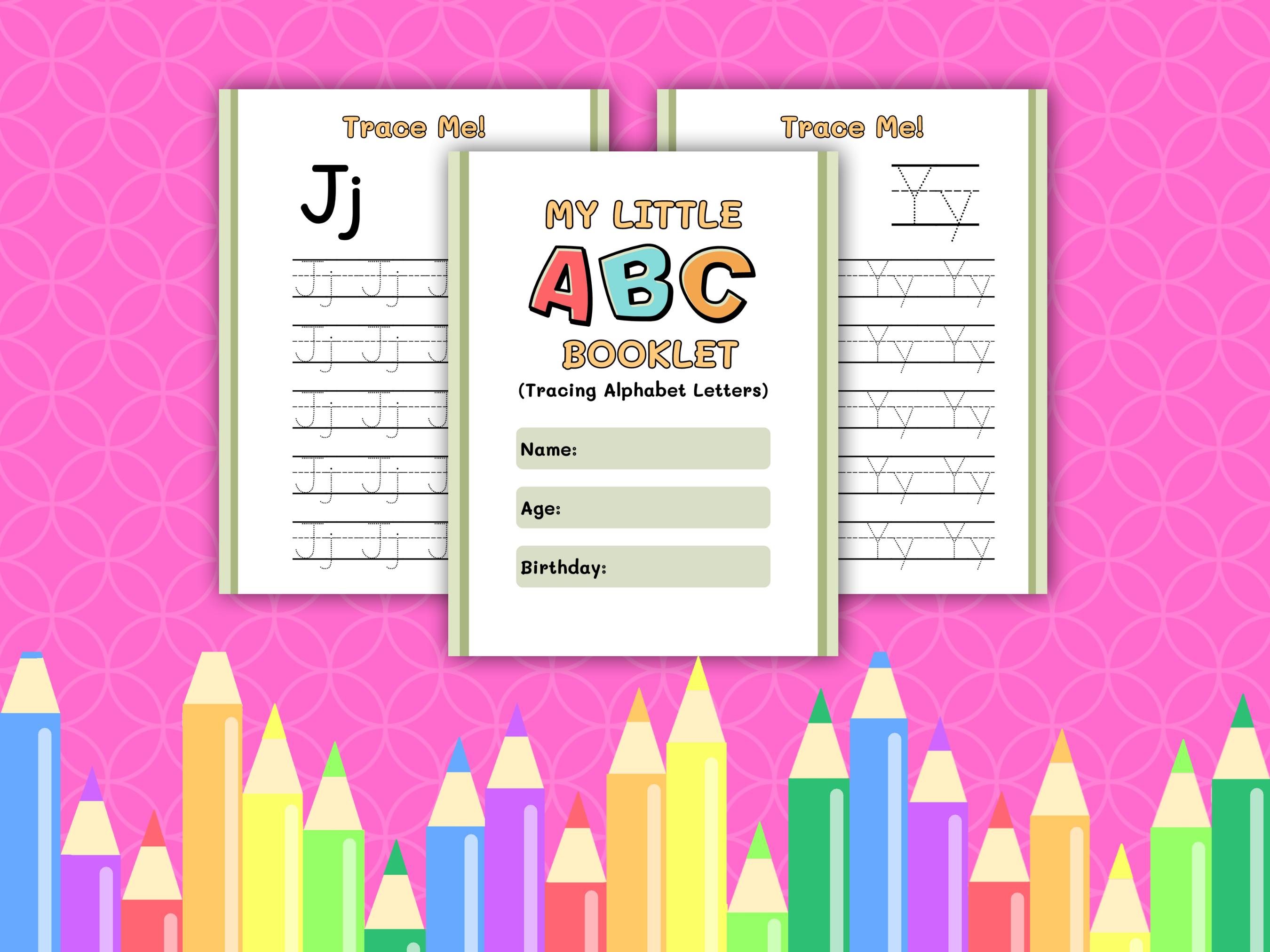 ABC Trace It Coloring Pages, Kids Artwork, Preschool Printable, Kids ...