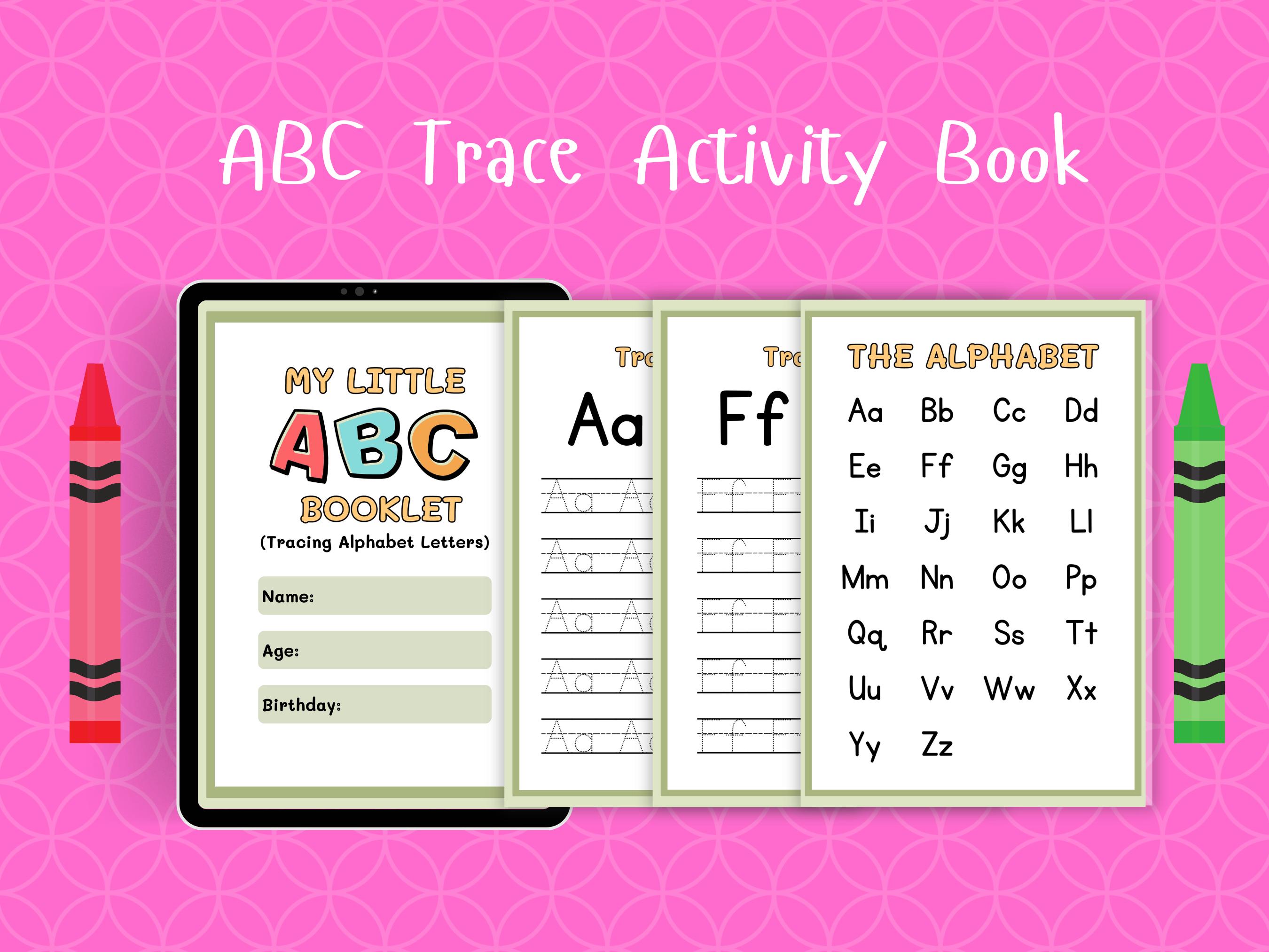 ABC Trace It Coloring Pages, Kids Artwork, Preschool Printable, Kids ...