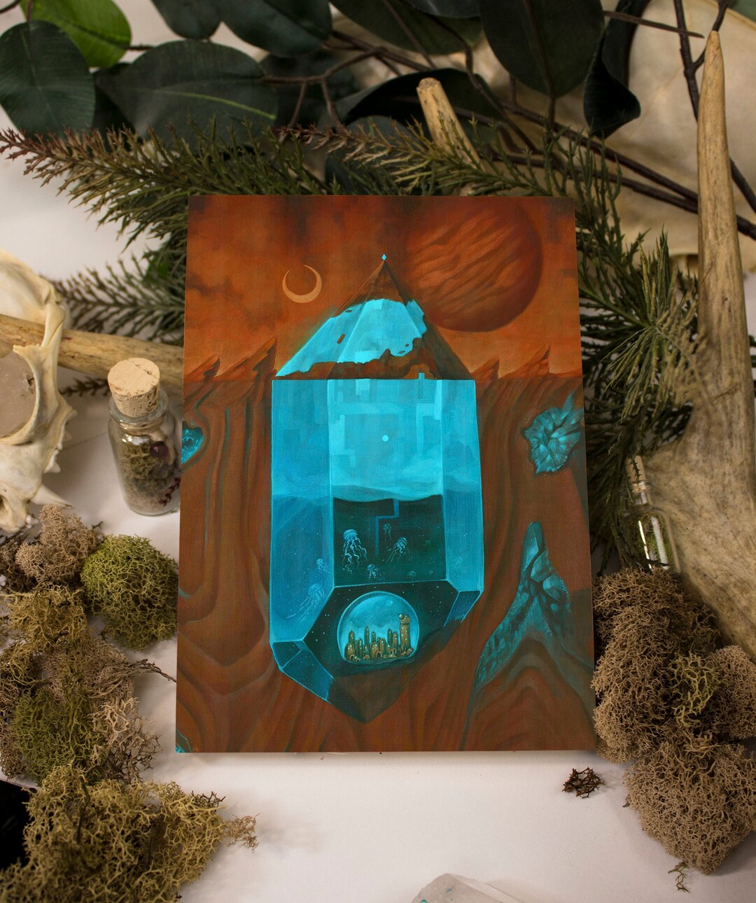 Agartha 5x7 Fine Art Giclee Print on Wood - Etsy