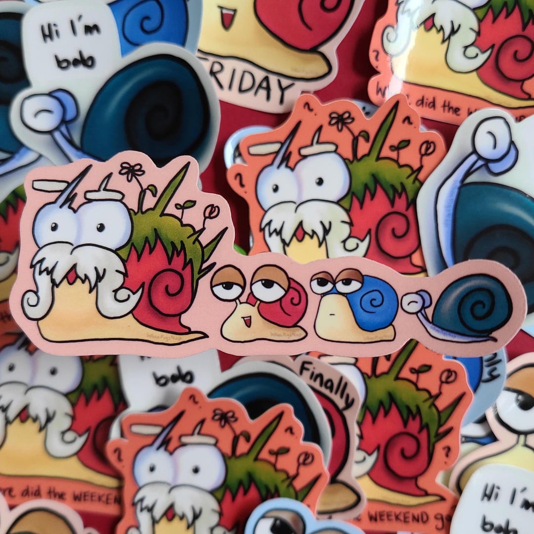 Snail Family Train Cute Sticker Waterproof Sticker Maplestory ...