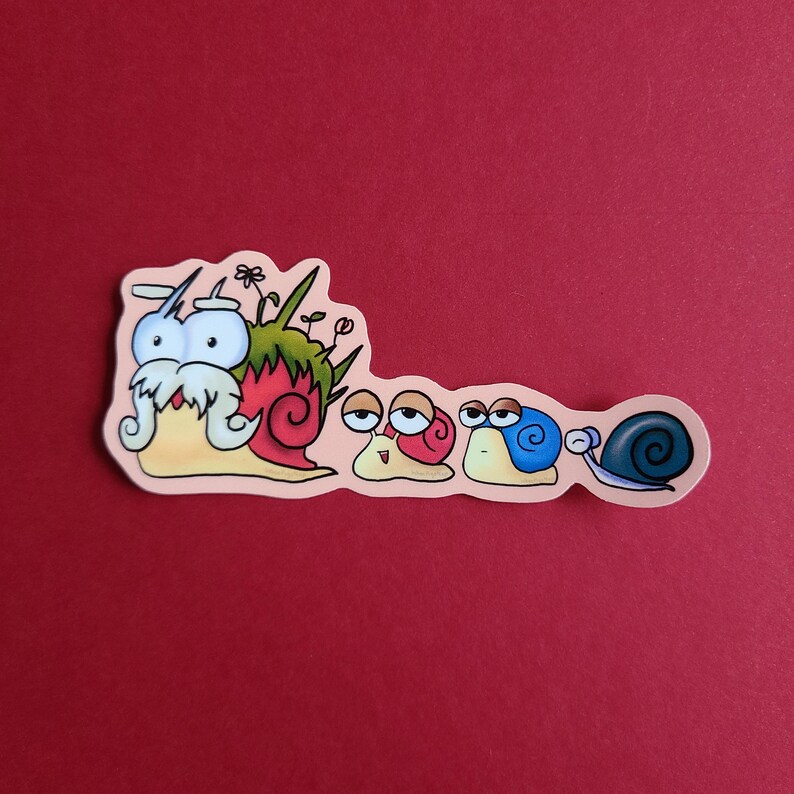 Snail Family Train Cute Sticker Waterproof Sticker Maplestory ...