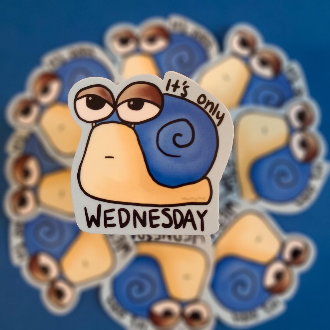 It's Only Wednesday Snail Cute Sticker Waterproof Sticker Maplestory ...