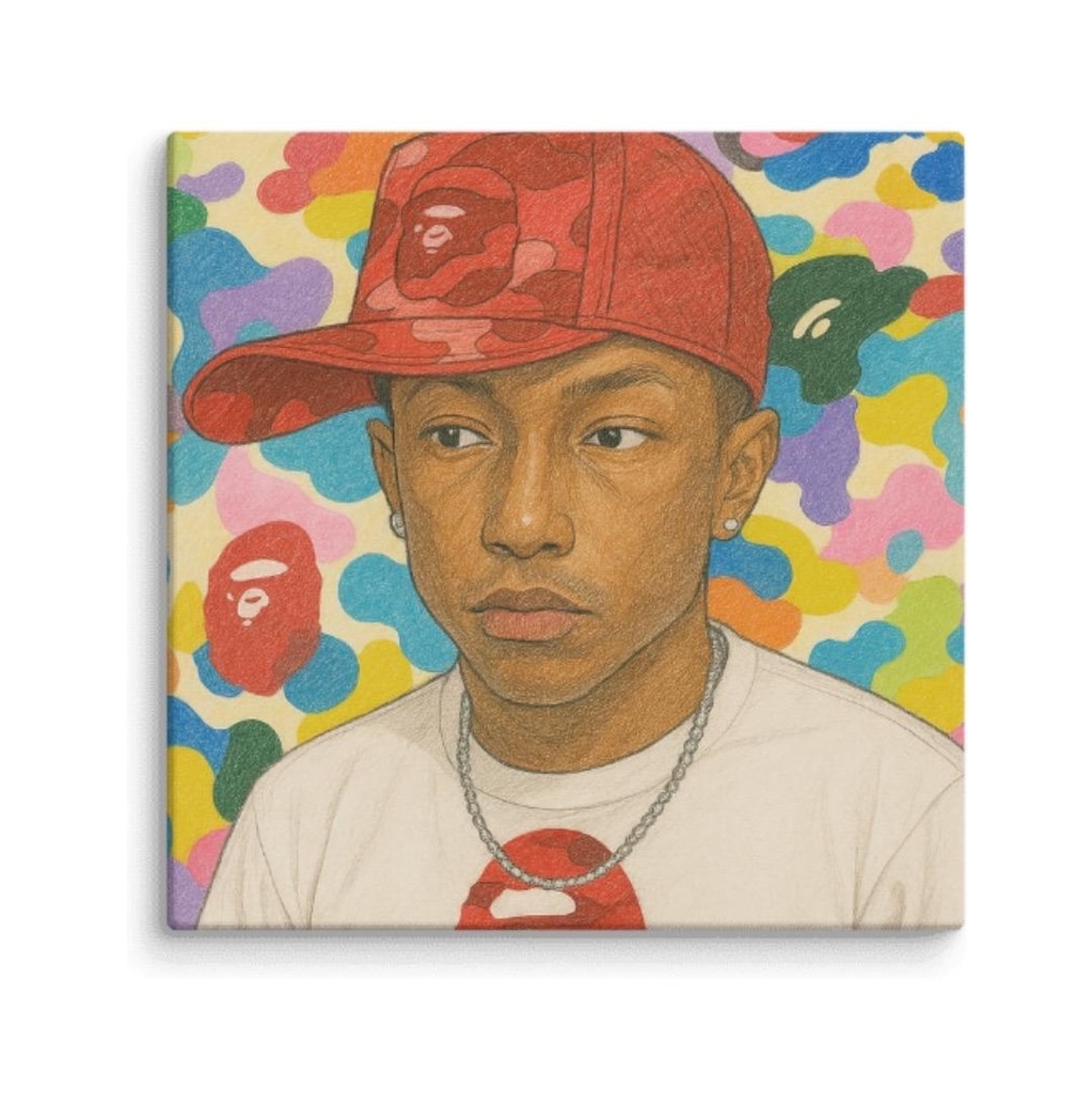 PHARRELL WILLIAMS Canvas Printing 20”x20” - Etsy