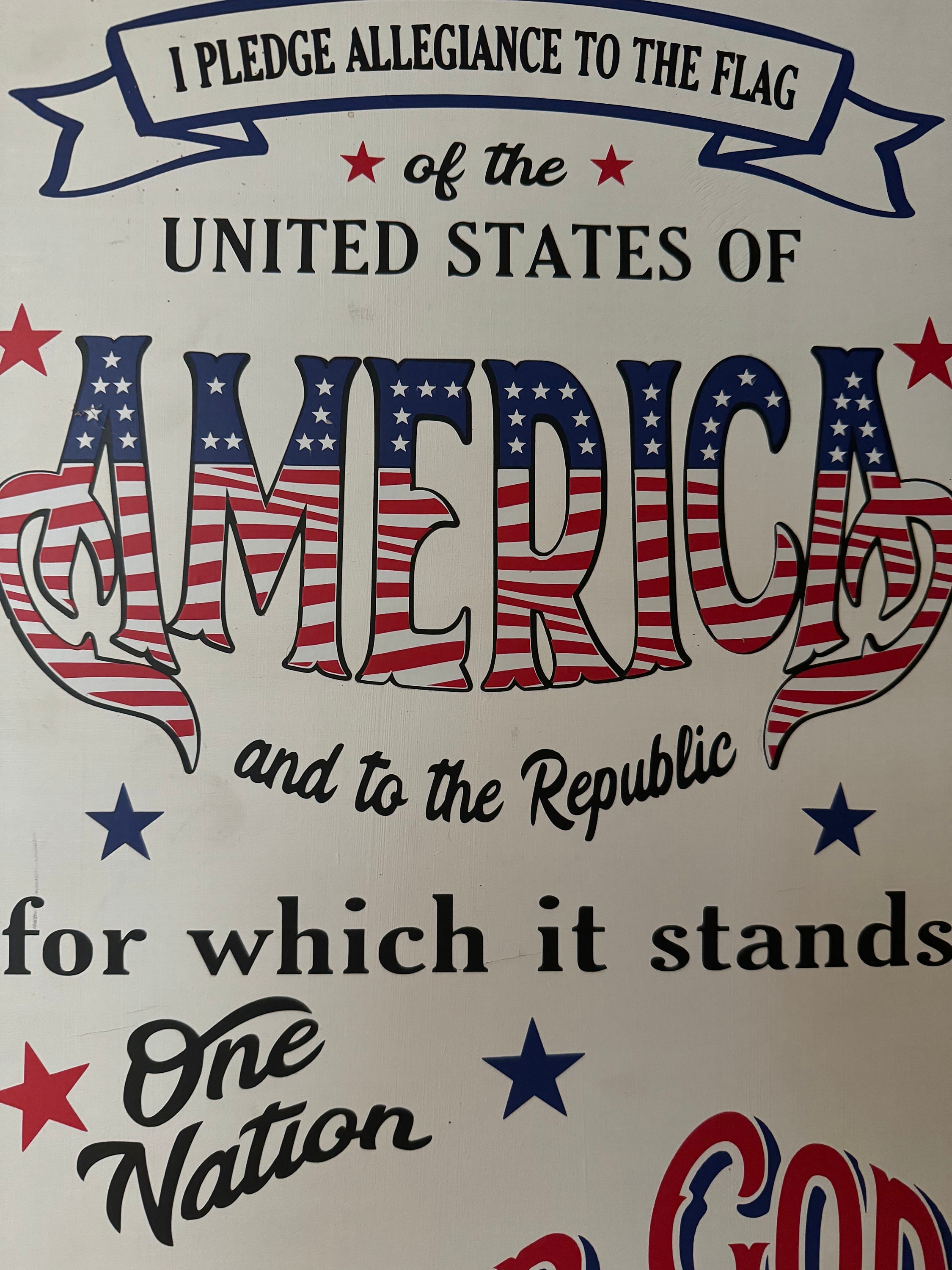 Pledge of Allegiance Wall Art - Etsy