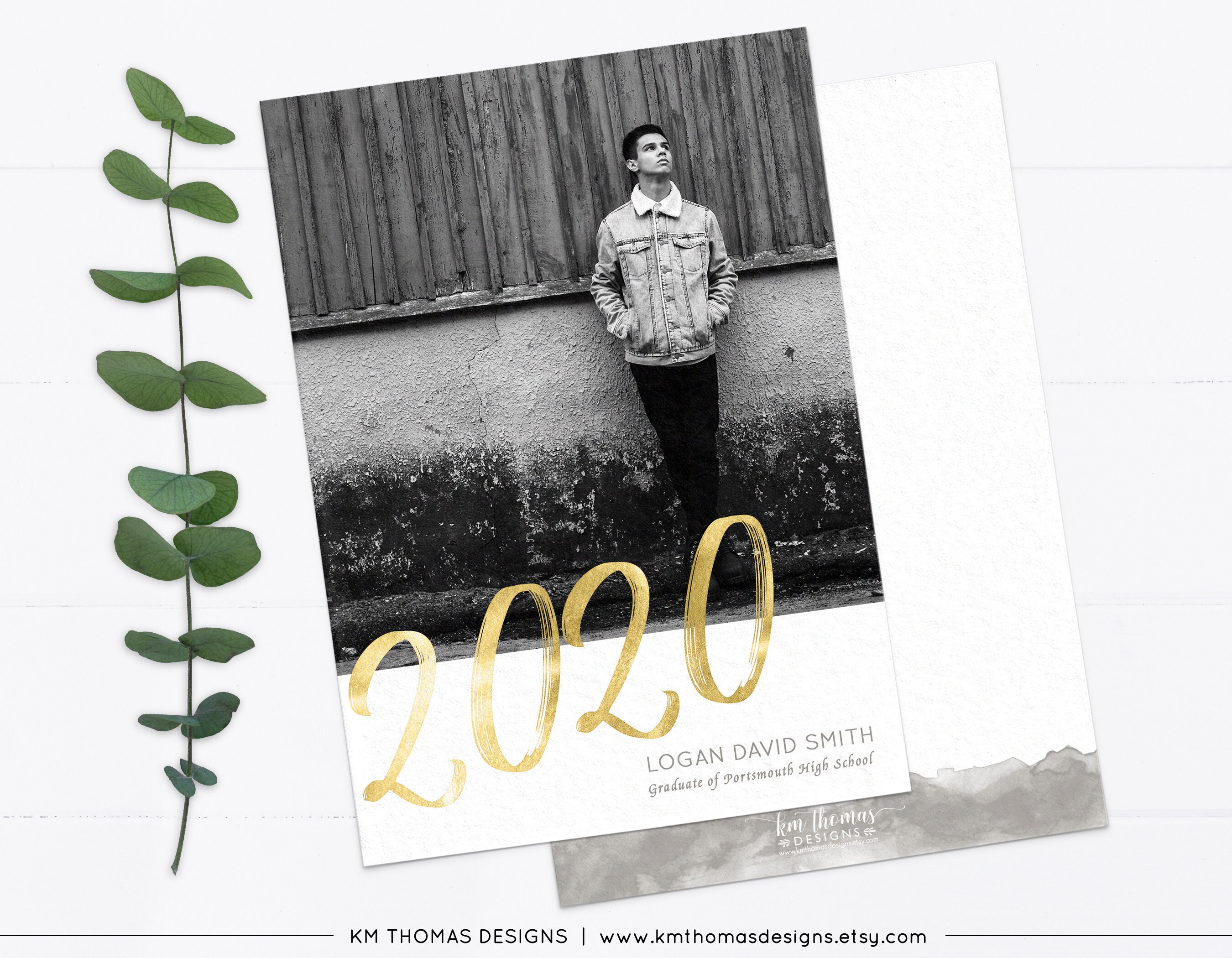 High School Graduation Photo Invitation Class of 2020 College | Etsy