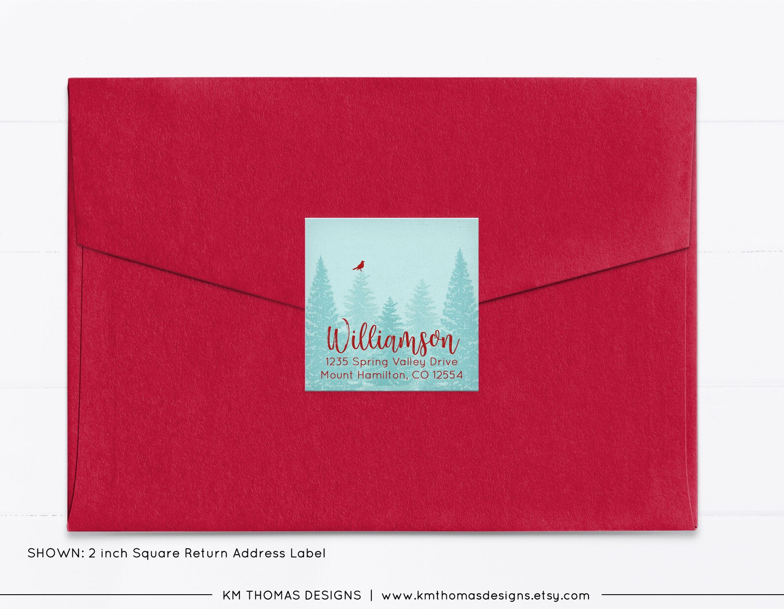 Christmas Tree Return Address Label Printable Holiday Address | Etsy