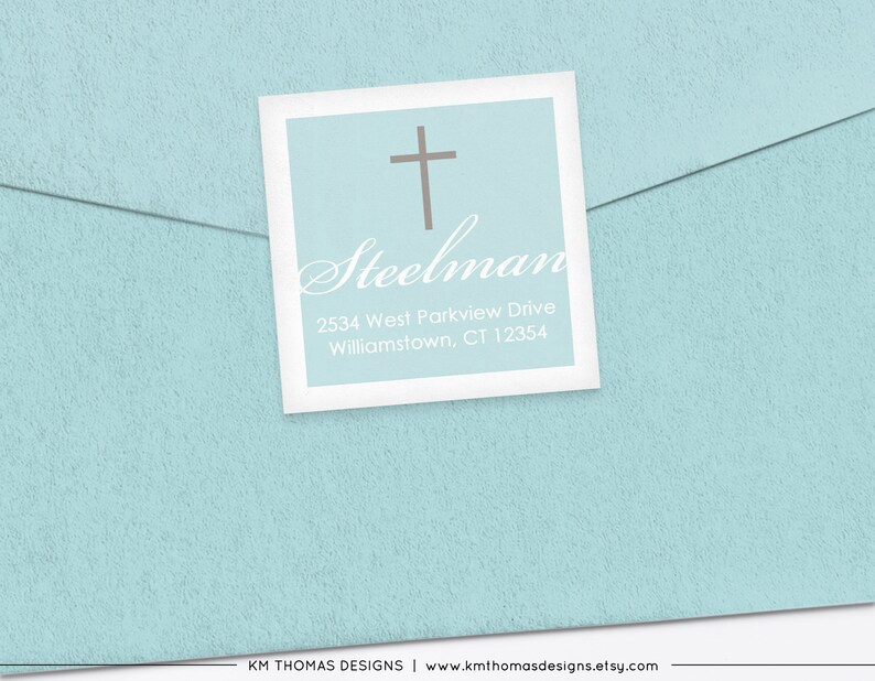 Printable Religious Return Address Label Personalized Address | Etsy