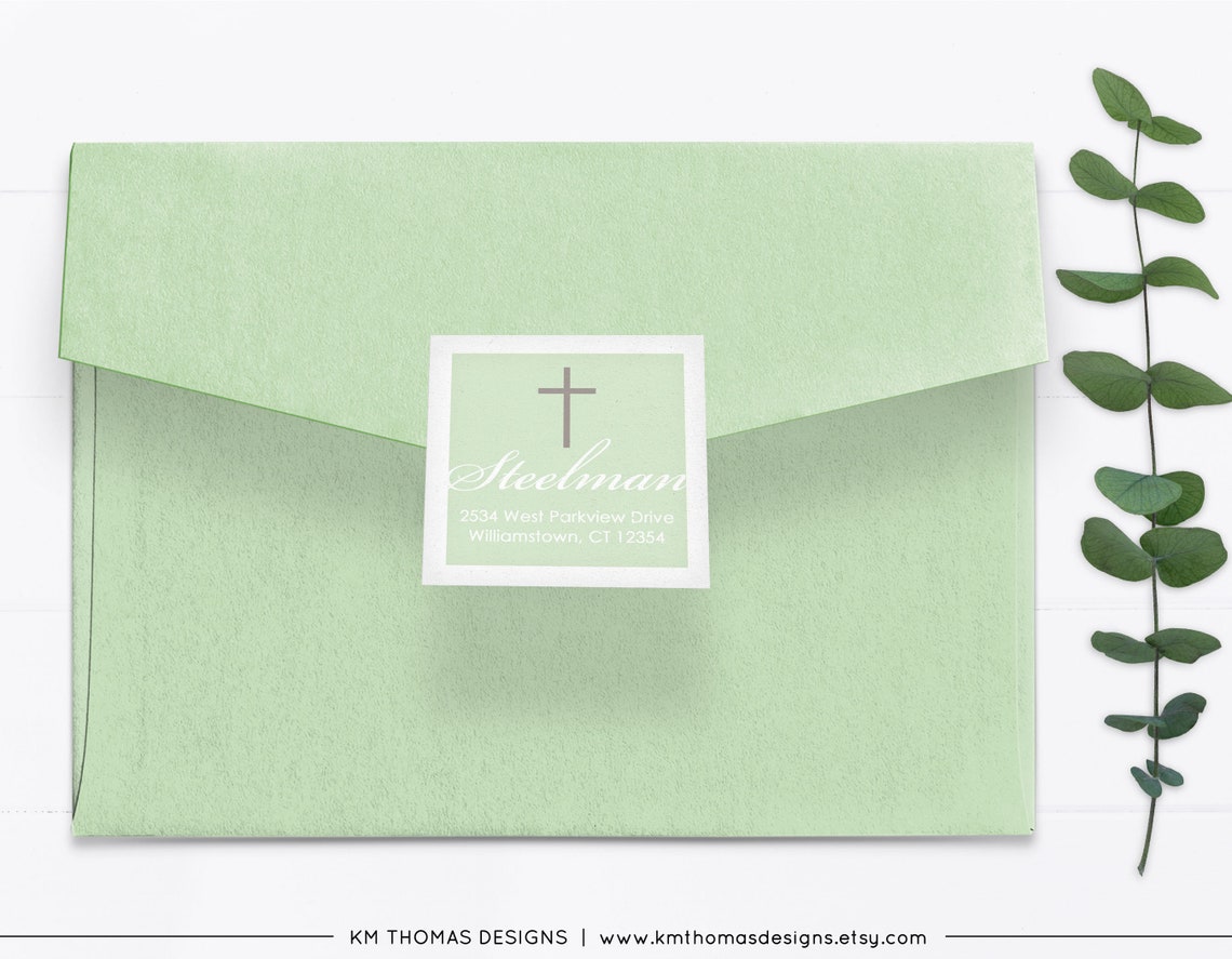 Printable Religious Return Address Label Personalized Address | Etsy