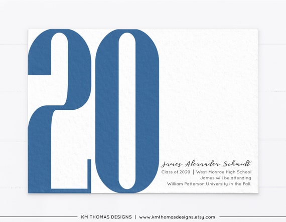 Graduation Commencement Ceremony Class of 2020 Printable High - Etsy