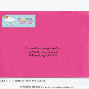 Printable Rainbow Return Address Label, BD110 - Etsy