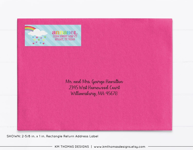 Printable Rainbow Return Address Label, BD110 - Etsy