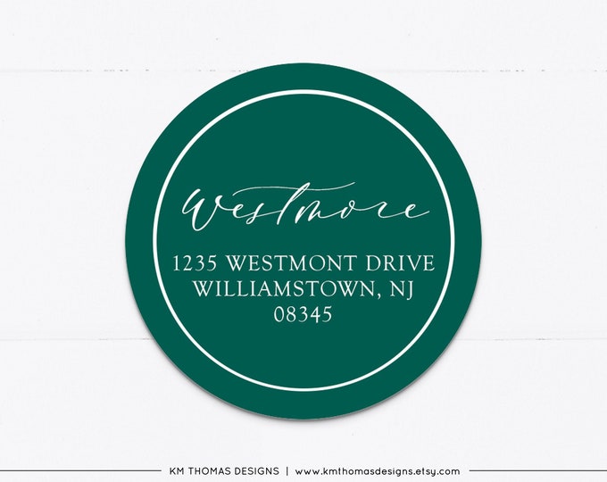 Personalized Return Address Sticker Round Holiday Address - Etsy
