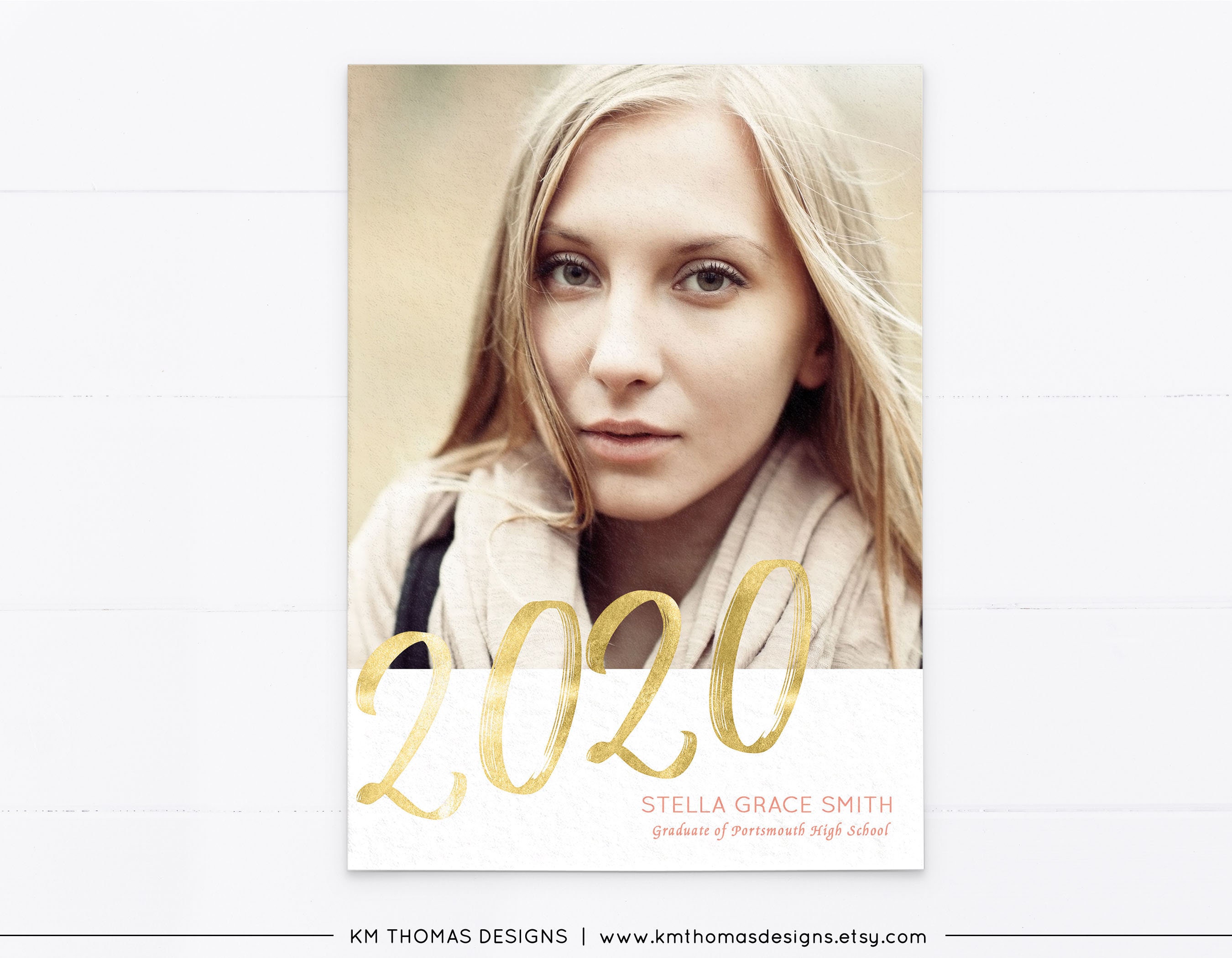 High School Graduation Photo Invitation Class of 2020 College | Etsy