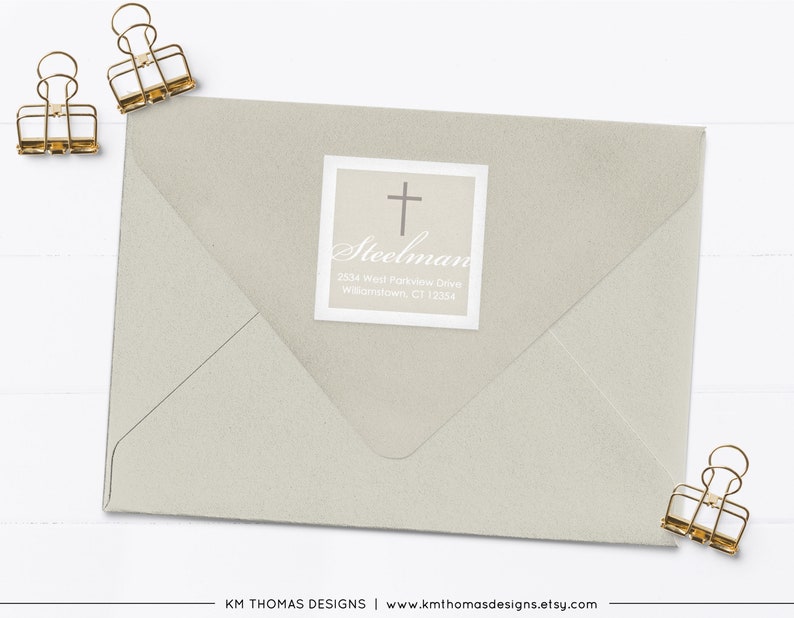 Printable Religious Return Address Label Personalized Address | Etsy