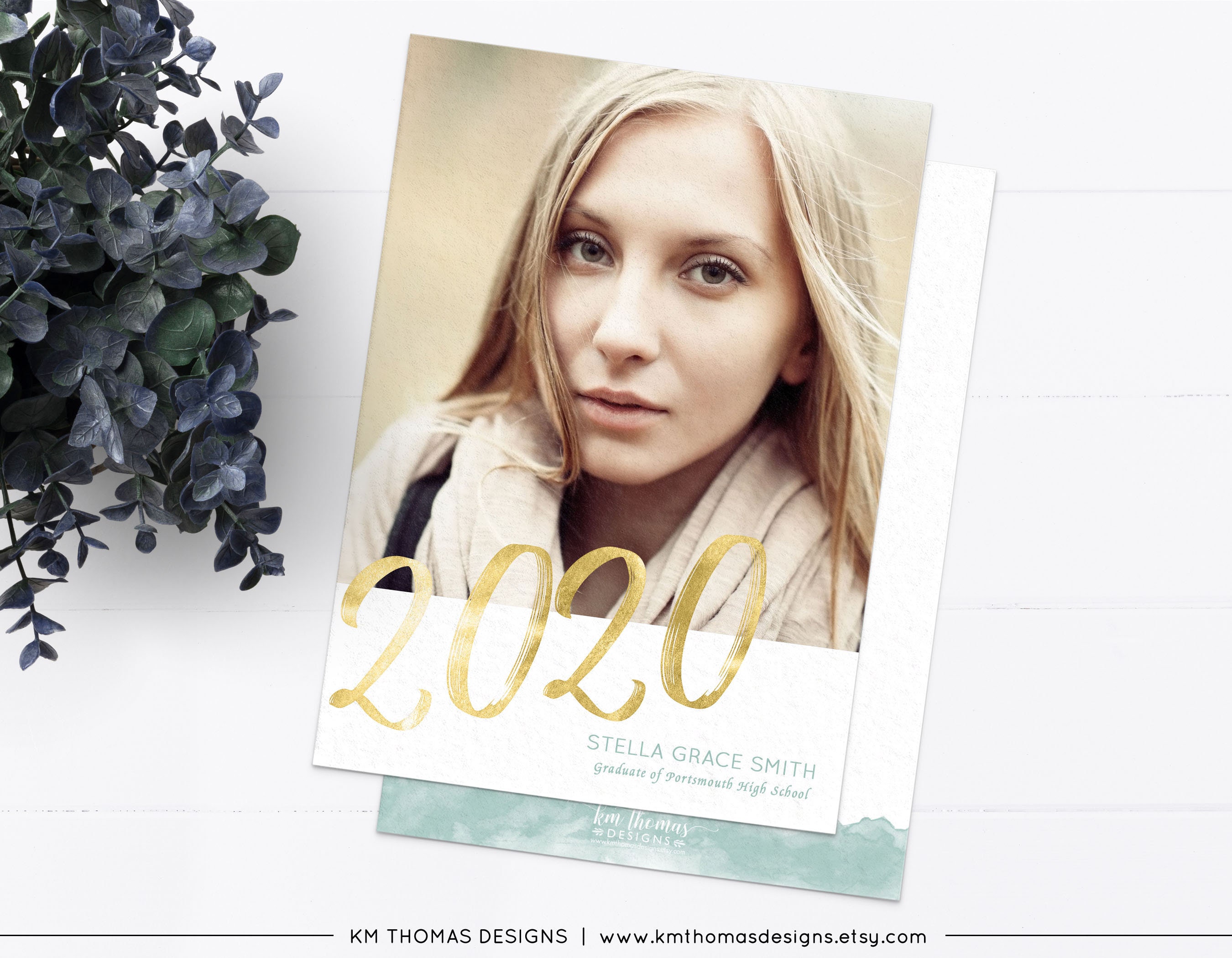 High School Graduation Photo Invitation Class of 2020 College | Etsy