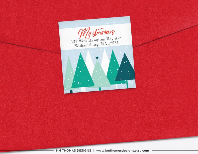 Christmas Return Address Label Printable Holiday Address | Etsy