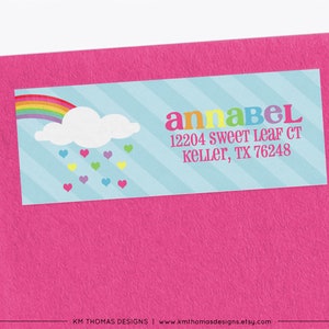 Printable Rainbow Return Address Label, BD110 - Etsy