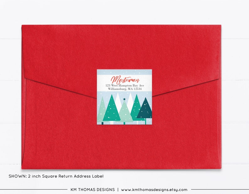 Christmas Return Address Label Printable Holiday Address | Etsy