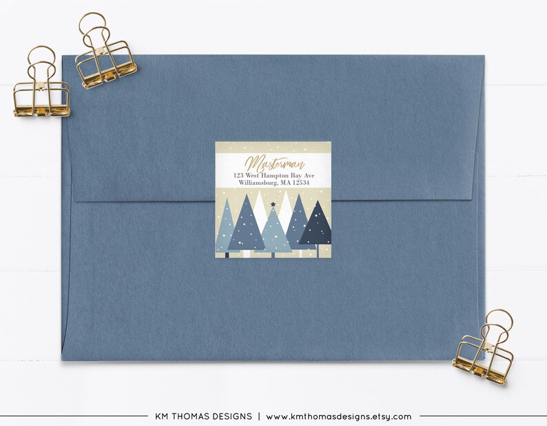 Christmas Return Address Label Printable Holiday Address | Etsy