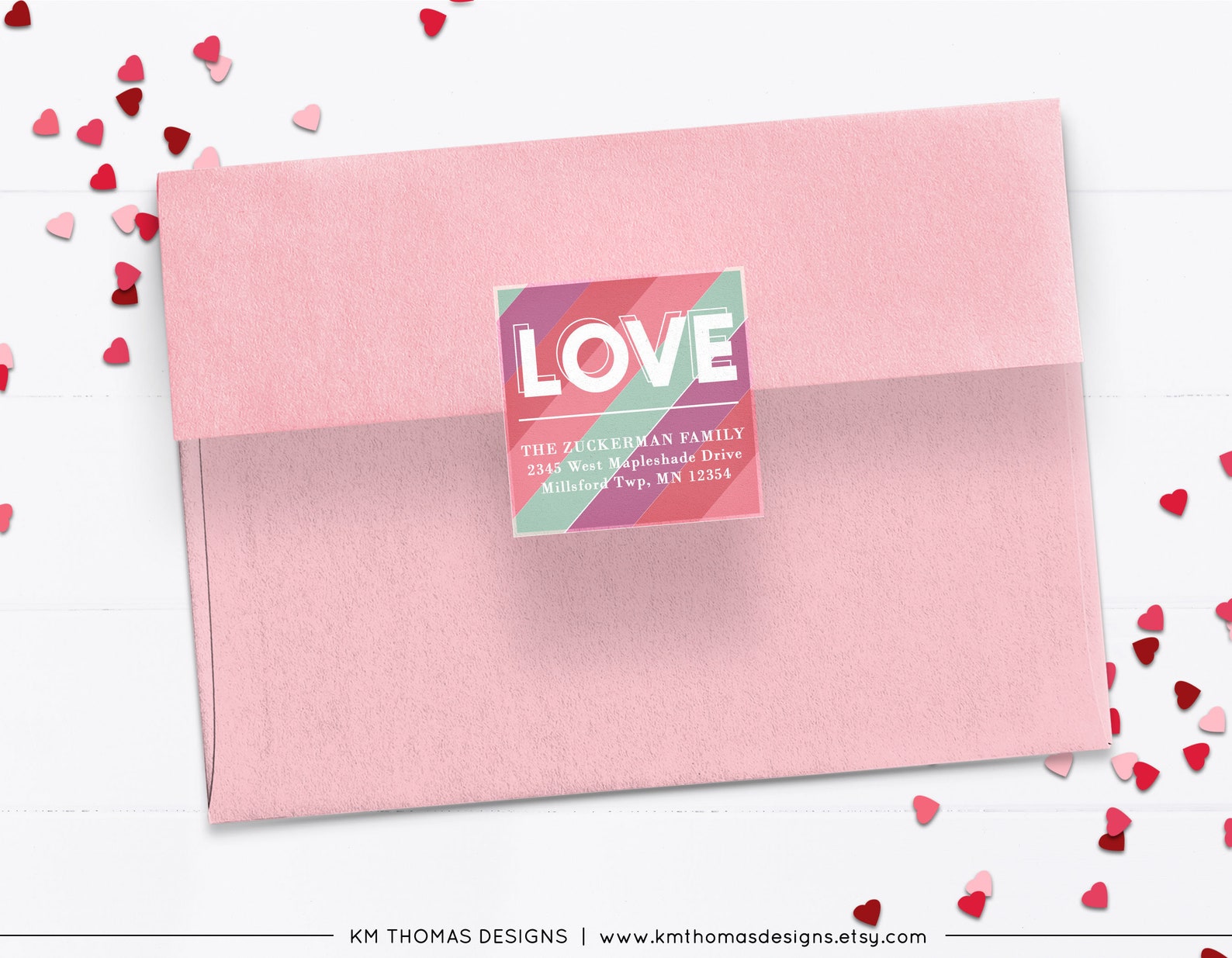 Red Valentine Return Address Label Printable Love Return Mail | Etsy