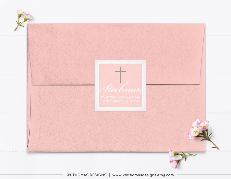 Printable Religious Return Address Label Personalized Address | Etsy