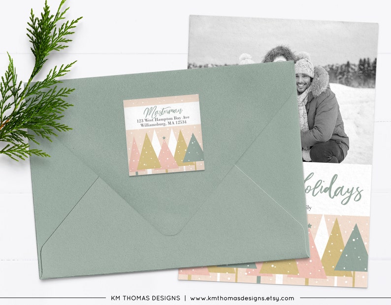 Christmas Return Address Label Printable Holiday Address | Etsy