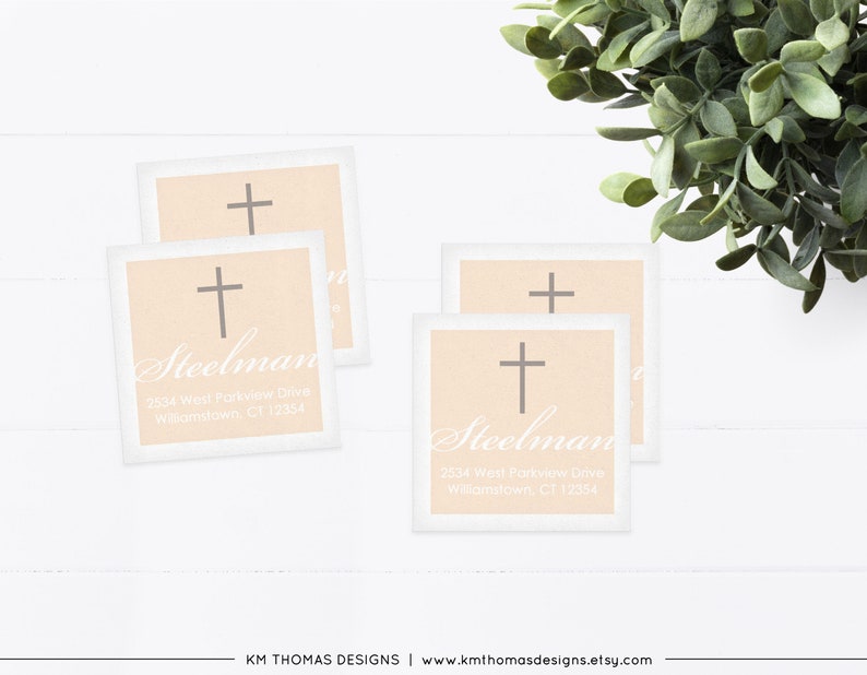 Printable Religious Return Address Label Personalized Address | Etsy