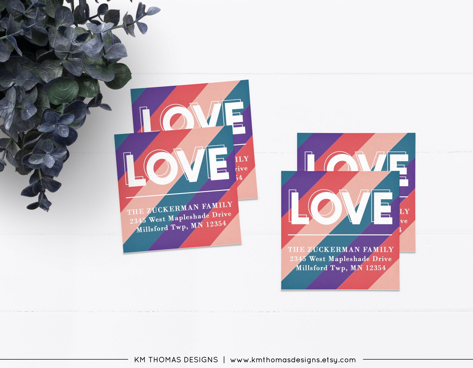 Red Valentine Return Address Label Printable Love Return Mail | Etsy