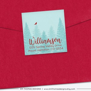 Christmas Tree Return Address Label, Printable Holiday Address Label ...