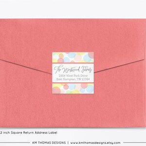 Printable Bubble Return Address Label for Birthday | Etsy