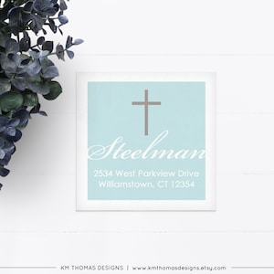 Printable Religious Return Address Label, Personalized Address Label ...