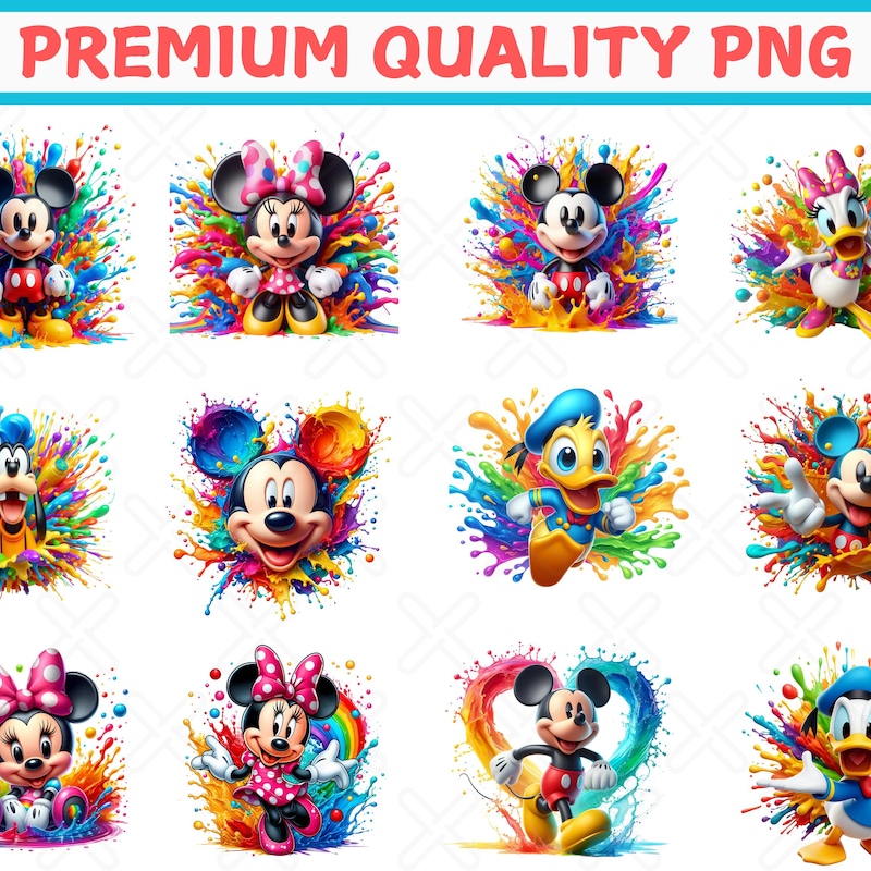 Cartoon With Neon Splash - Etsy