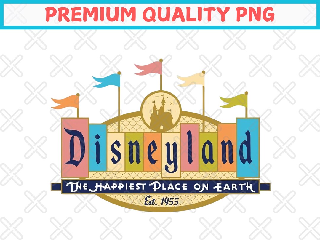 Disneyland Est 1955 Png, Vintage Disneyland Png, Disneyland 1955 Png ...