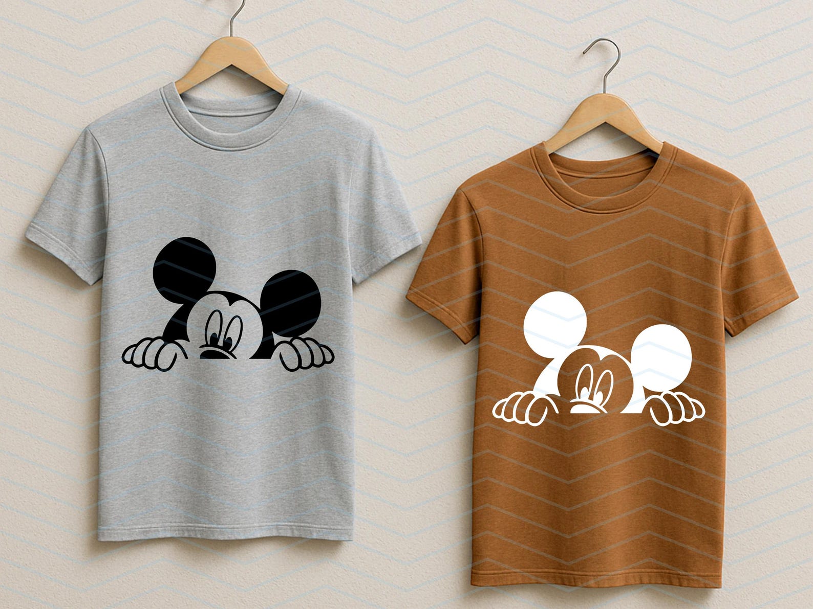 Funny Mickey Peek SVG PNG: Cartoon Character Cut File (digital Download ...