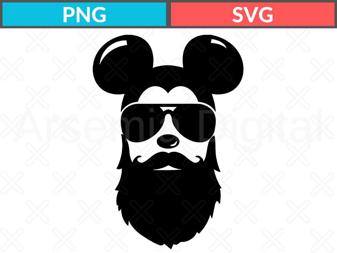 Mickey Beard Svg, Disney Png Men, Disney Dad, Disneyland Beard Svg ...