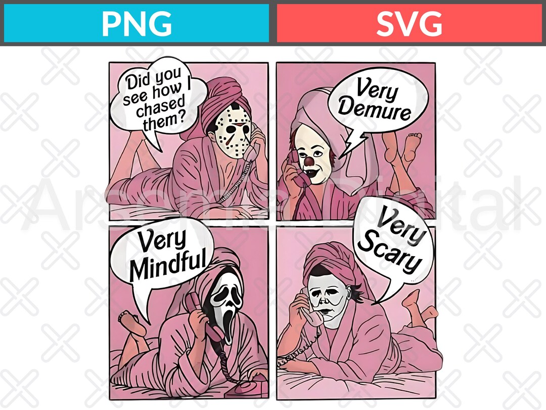 Very Demure Very Mindful Very Scary SVG PNG, Coquette Aesthetic Svg ...