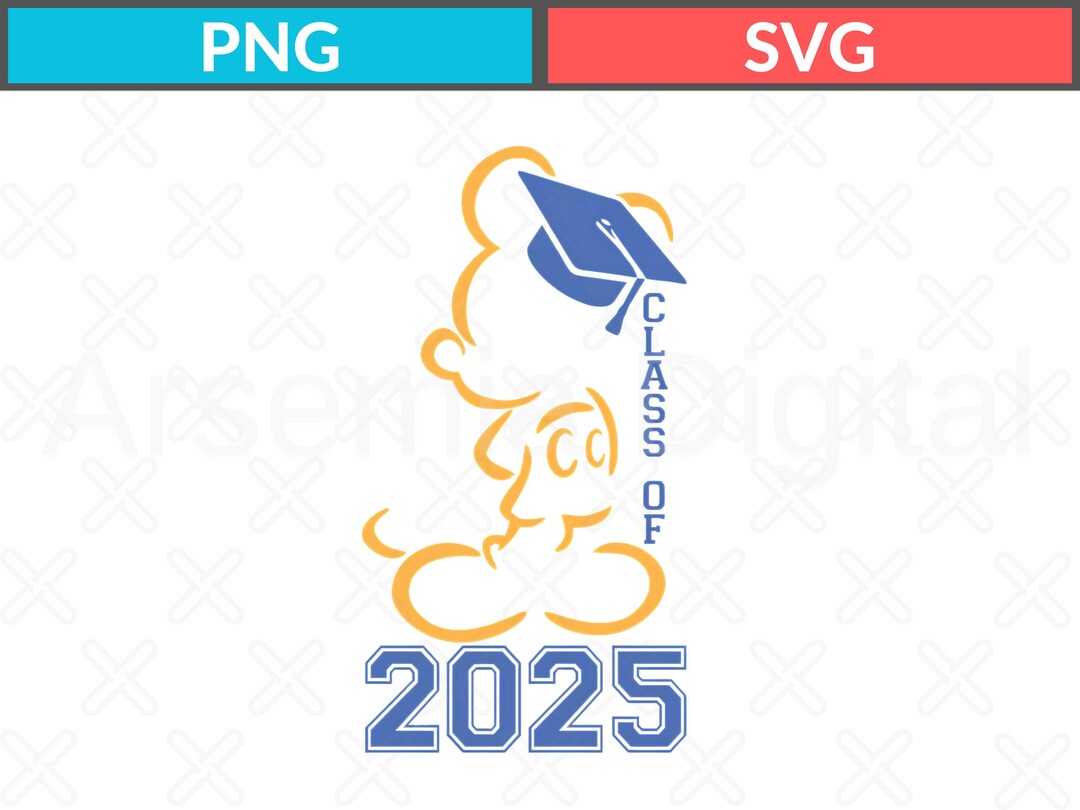 Disney Class of 2025 Svg,mickey Graduate Png, Mickey Senior of 2025 Svg ...