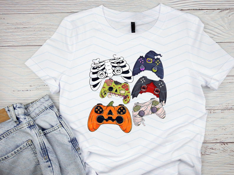Retro Halloween Gaming Controller Svg Skeleton Zombie Halloween ...