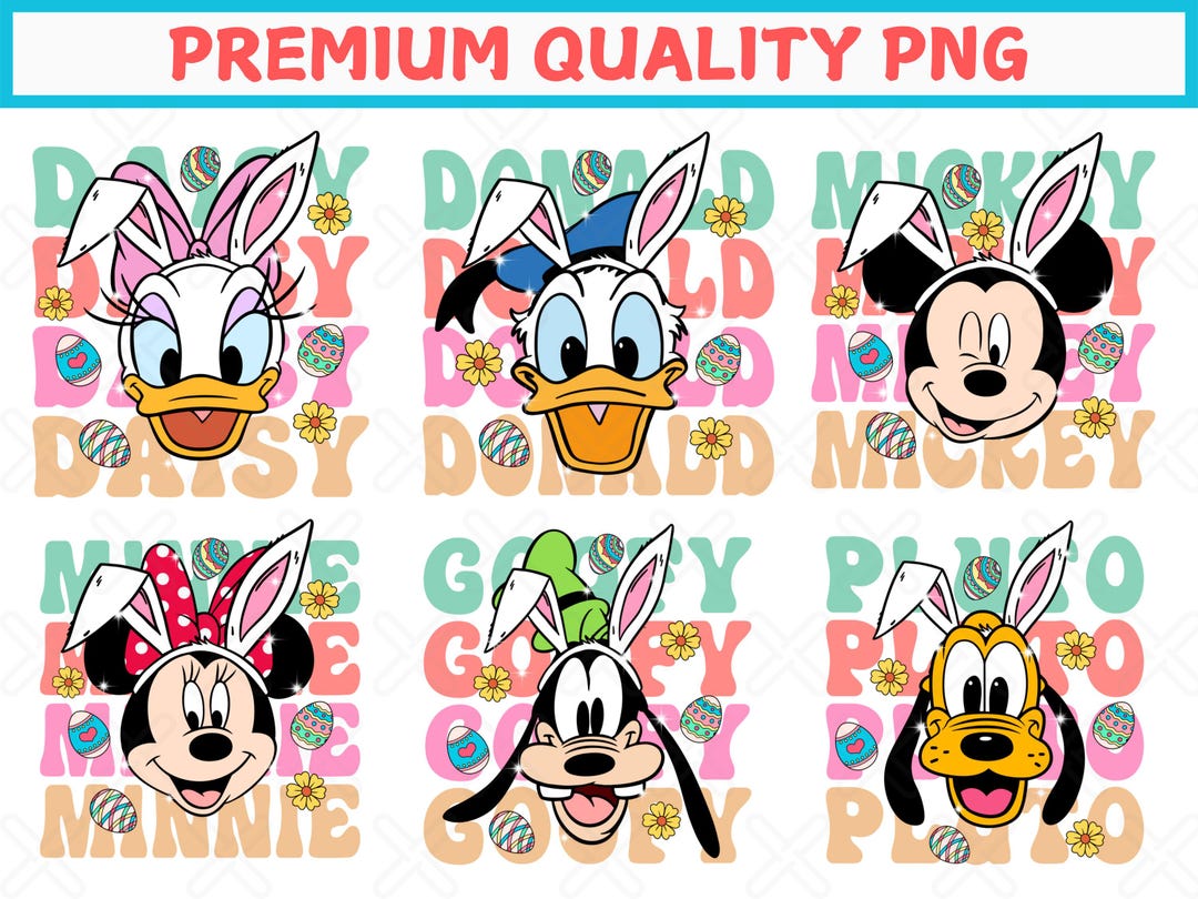 Mickey and Friends Easter Png, Disney Easter Bunny, Disneyland Vacation ...