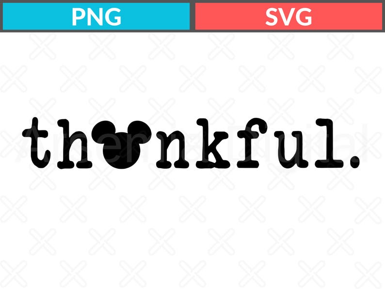 Comfort Colors® Thankful Svg, Mickey Thankful Png, Thanksgiving Svg ...