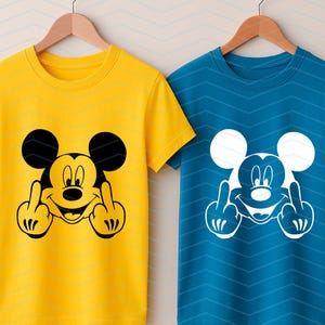 Funny Mickey Peek SVG PNG: Cartoon Character Cut File (digital Download ...